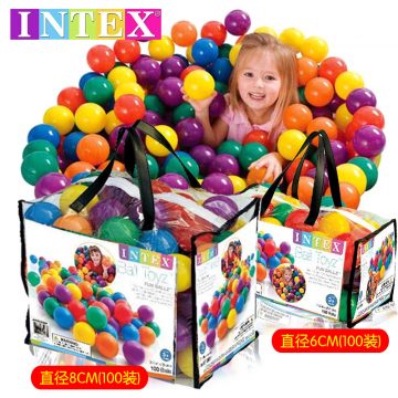 Intex 49600 3-1/8" Fun Ball - 100 Colored Plastic Balls for Ages 2 ...